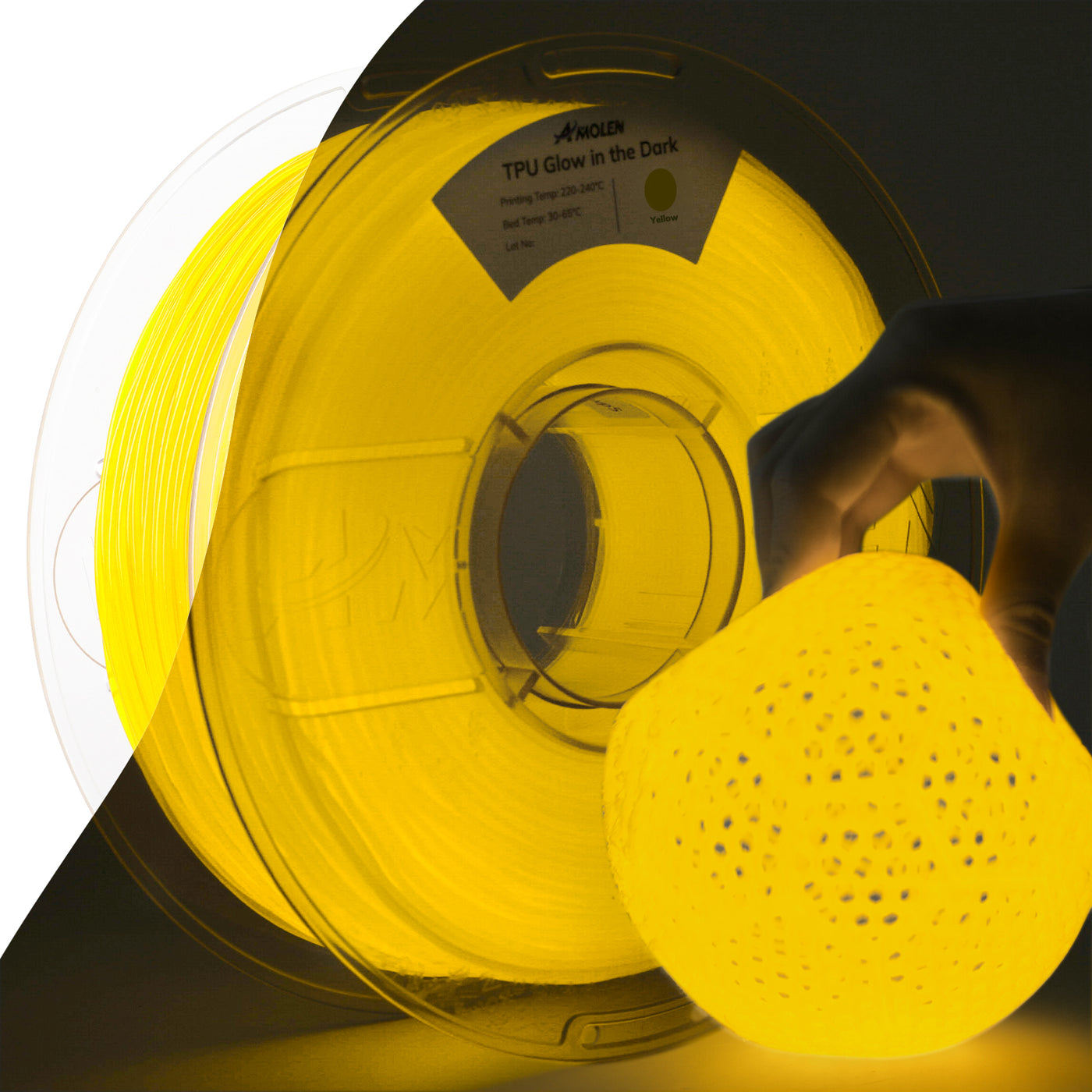 TPU-GID-175-1KG | Glow-in-Dark TPU Filament 1.75mm