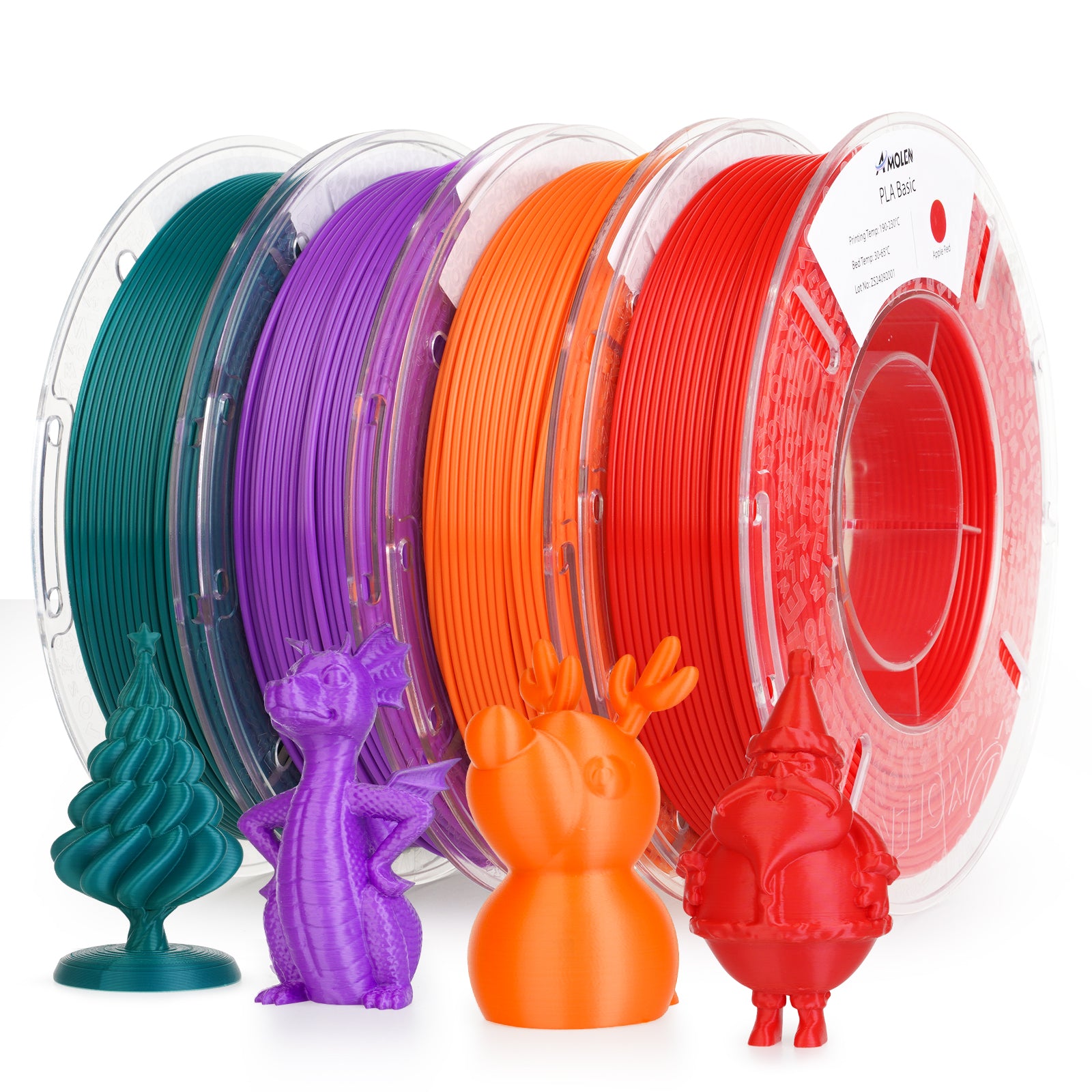 PLA Basic Variety Pack | 4-Color 3D Printer Filament
