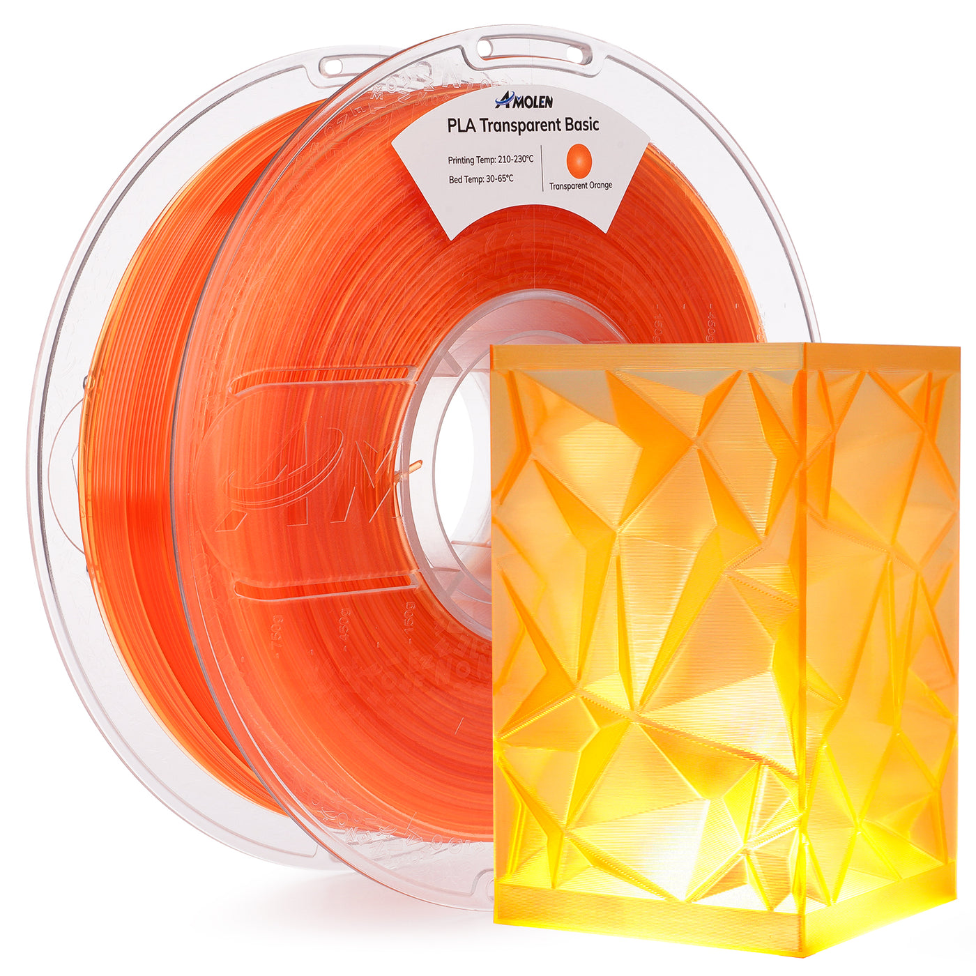 Crystal-Transparent PLA 1.75mm | 3D Printing Filament