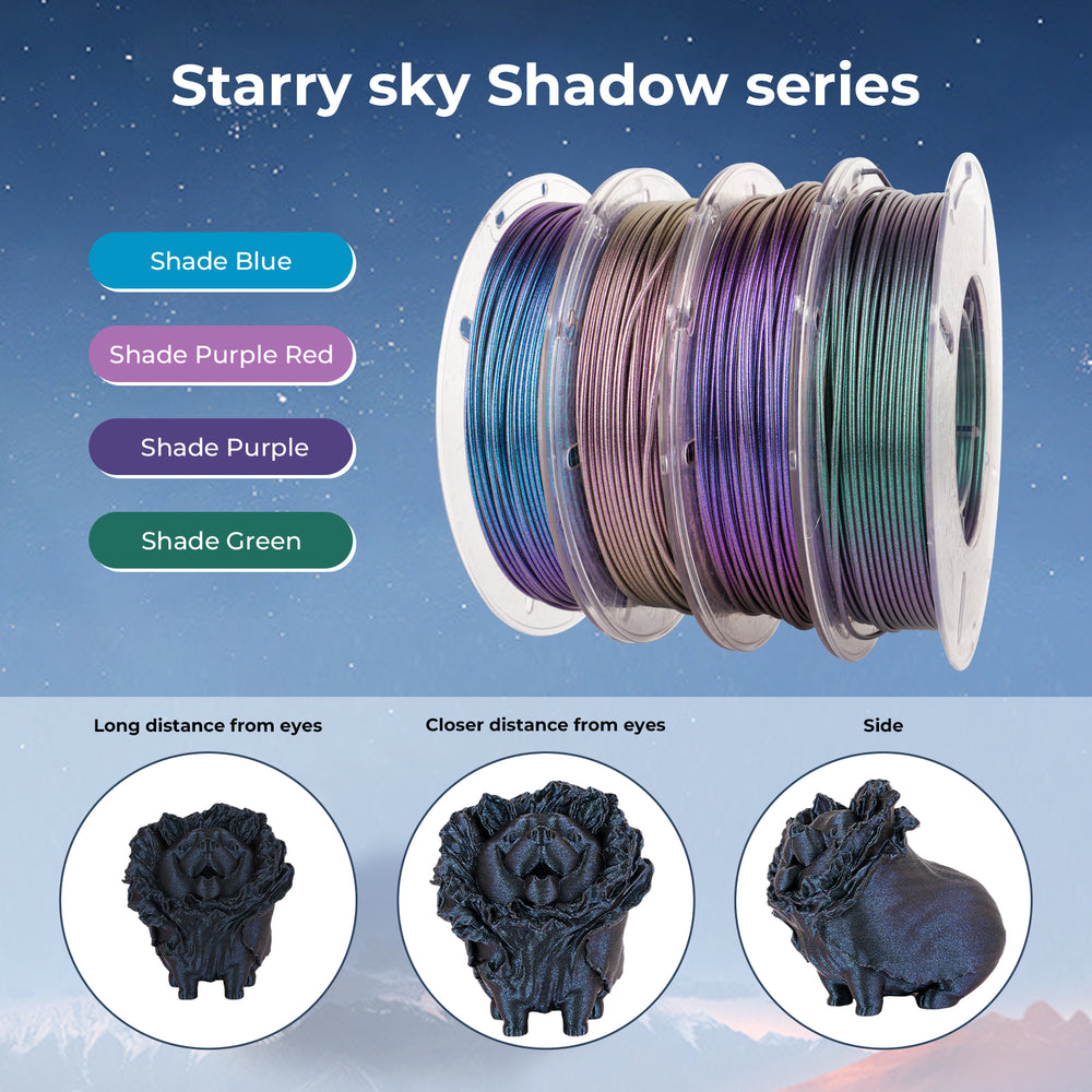 PLA Galaxy Pack | 4x200g Sparkle 3D Printer Filament