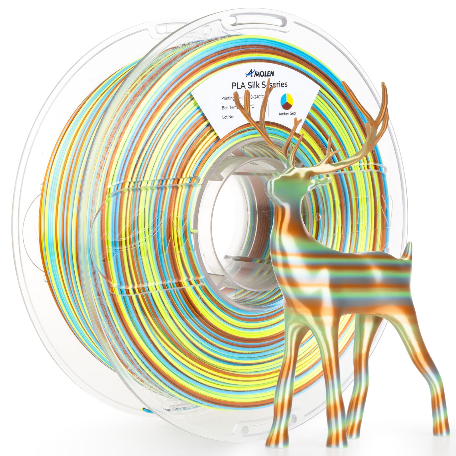 Amolen Silk S-Series PLA | Multicolor Silk | Fast Color Change | 3D ...